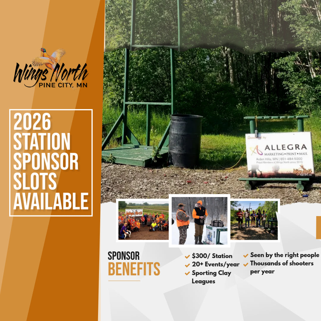 2026 Sporting Clay Station Sponsorship – Wings North